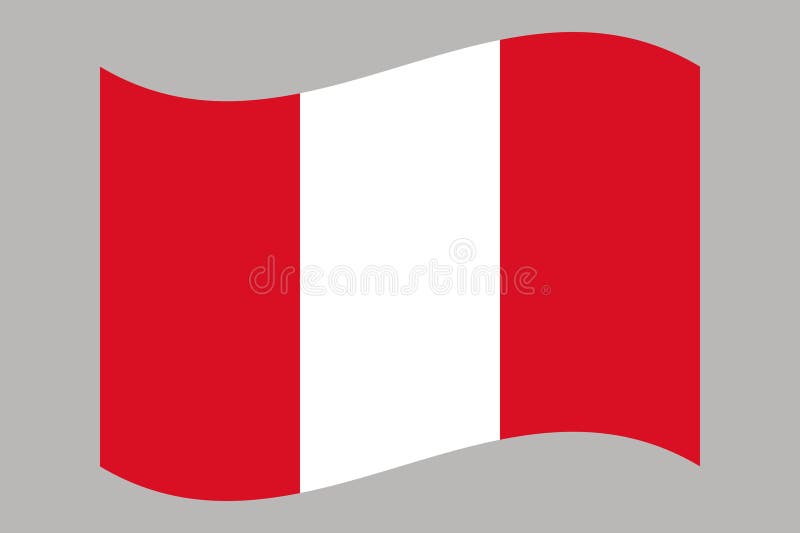 Flag of Peru. Peruvian National Symbol in Official Colors. Template ...