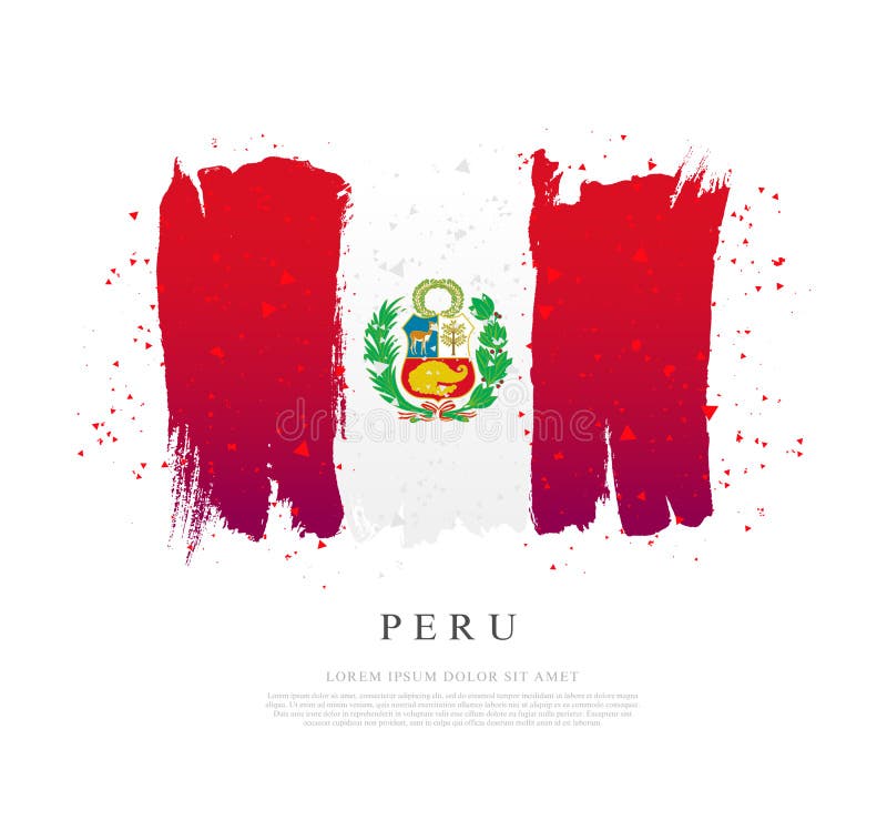 Flag of Peru. Vector Illustration on White Background Stock Vector ...