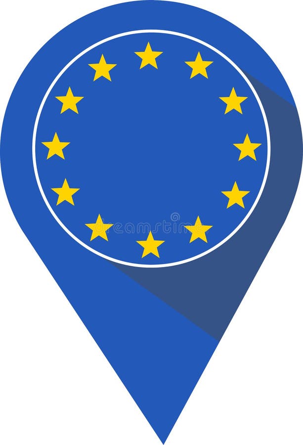 Flag Pin of the European Union Stock Vector - Illustration of economy ...