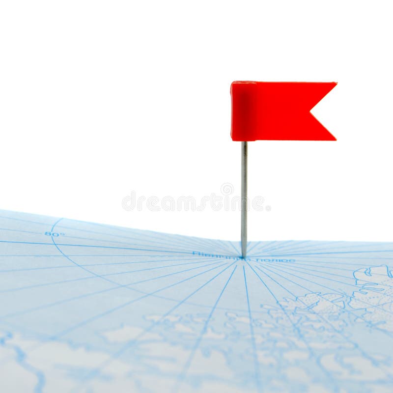 Flag a pin on map isolated stock photo. Image of destination - 8001362