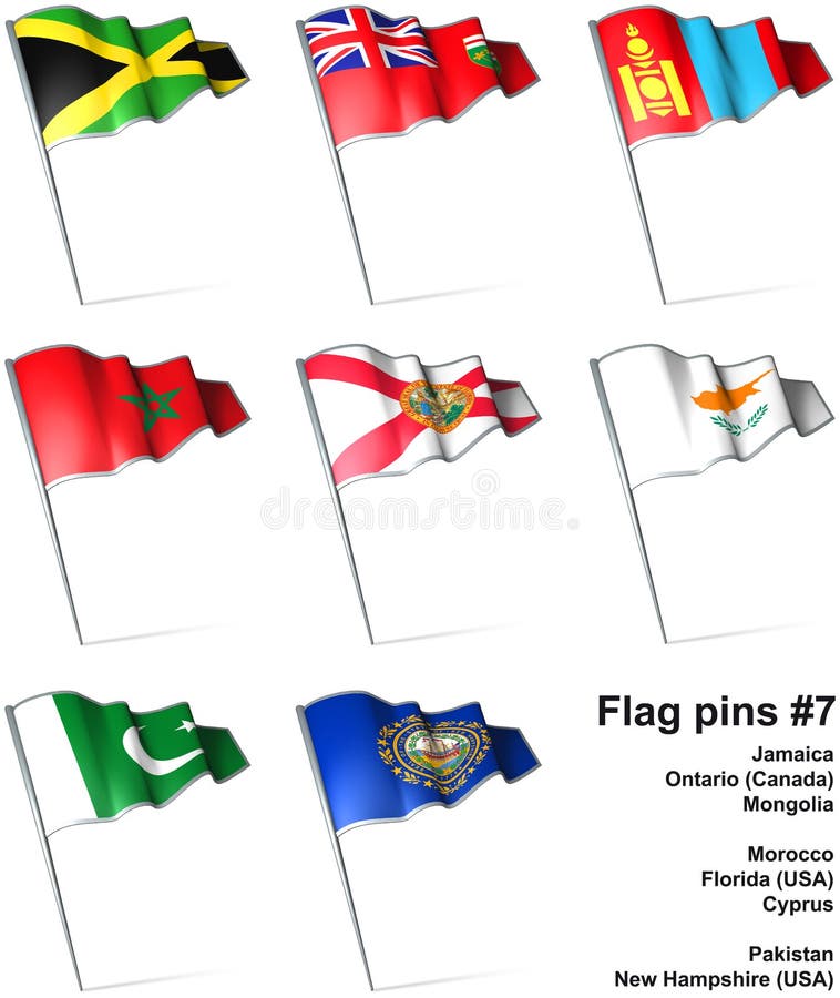 Flag pins #12 stock illustration. Illustration of africa - 9250710