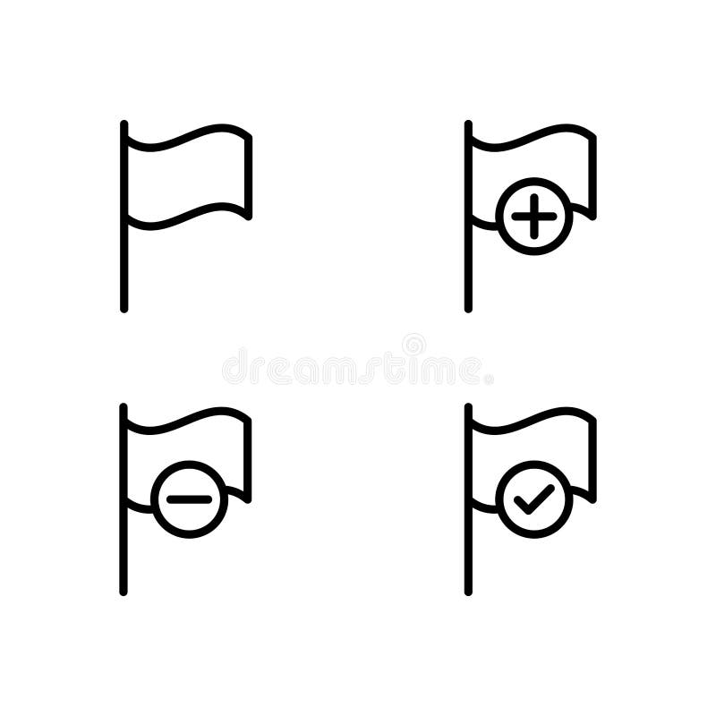 With Flag Plus Sign Isolated on the Mascot Stock Vector - Illustration ...