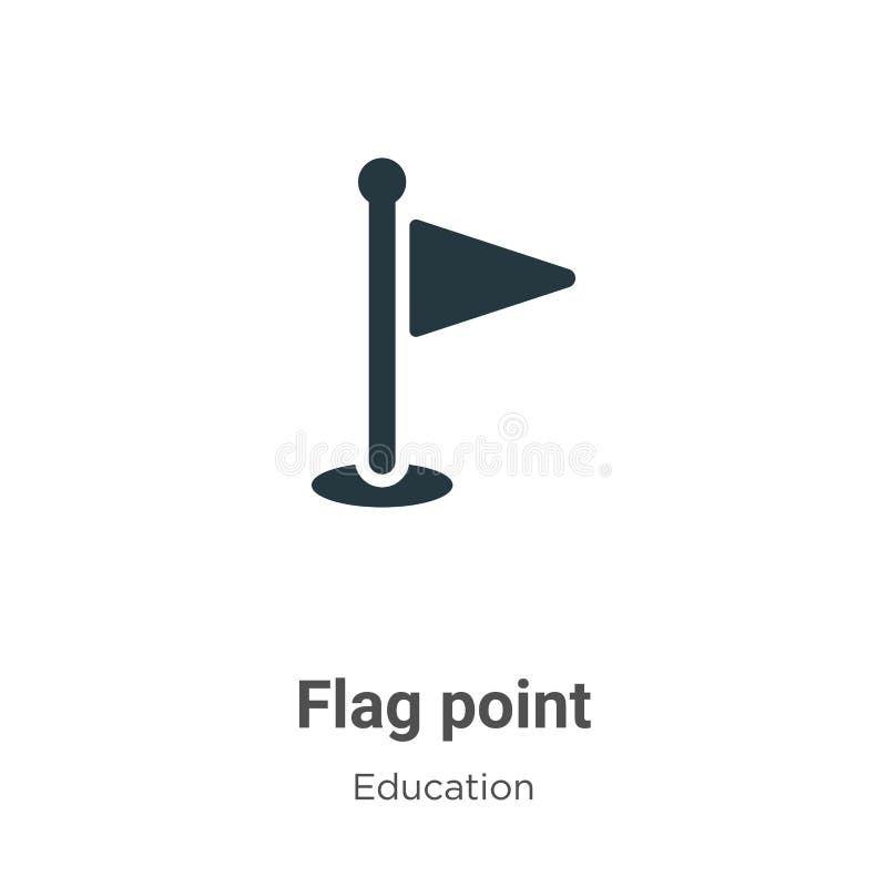Flag Point Vector Icon on White Background. Flat Vector Flag Point Icon ...