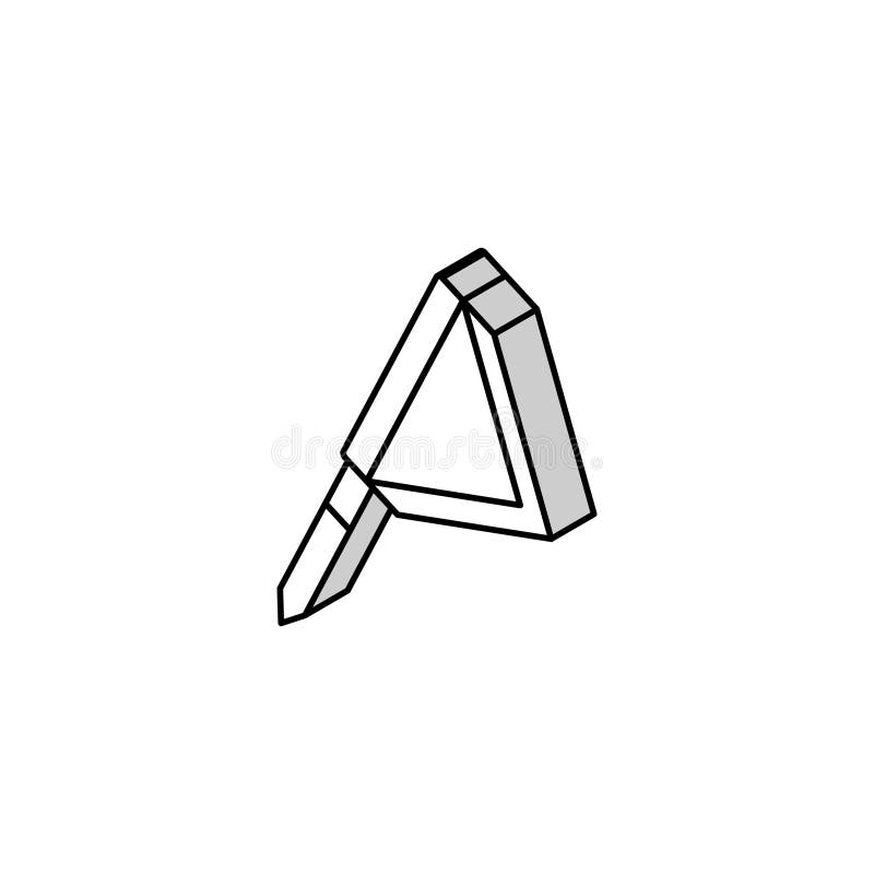 Flag Pointer Map Location Isometric Icon Vector Illustration Stock