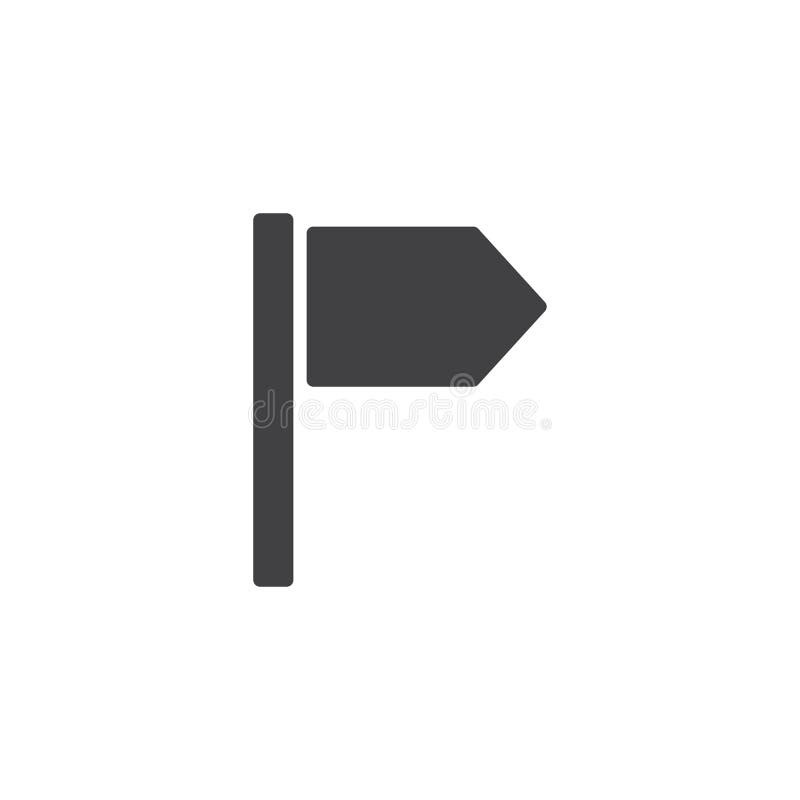 Flag pointer vector icon stock vector. Illustration of filled - 115269817