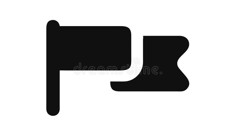 Flag on Pole Icon for Location Marker , Vector Design Generative AI ...