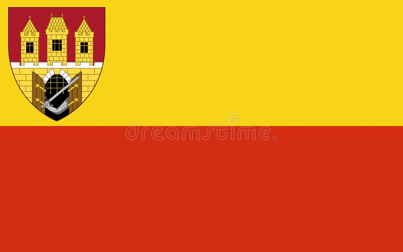 Flag of Prague, Czech Republic Stock Illustration - Illustration of ...