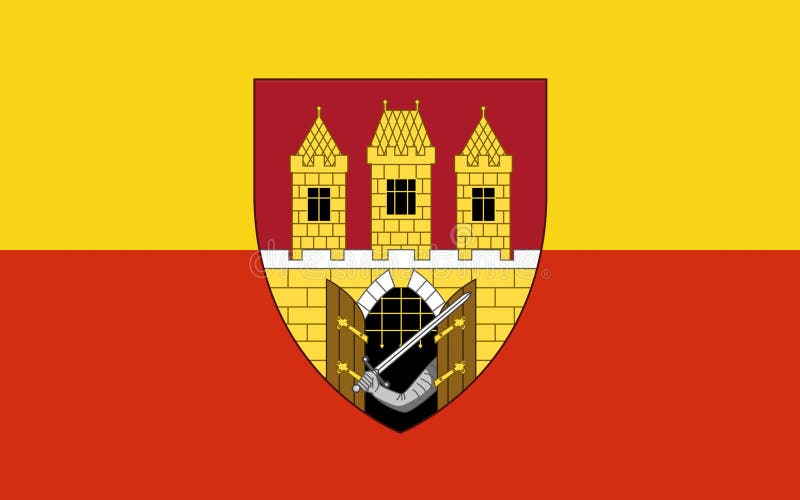 Flag of Prague, Czech Republic Stock Illustration - Illustration of ...