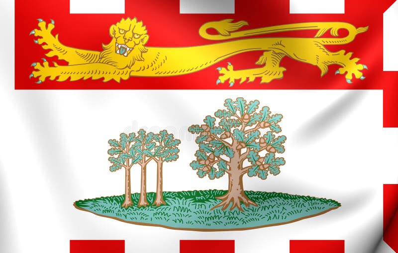 Flag of Prince Edward Island, Canada. Stock Illustration - Illustration ...