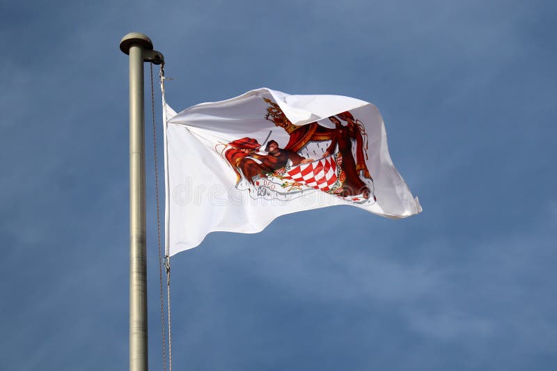 Flag of the Principality of Monaco Stock Photo - Image of monaco ...