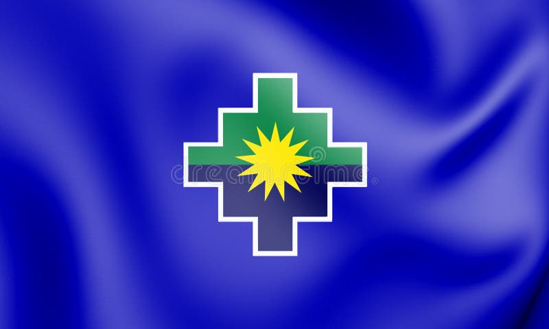 Flag of Puno Department, Peru. 3D Illustration Stock Illustration ...