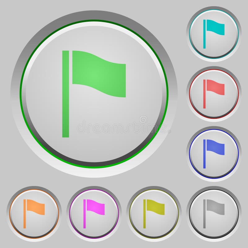 Flag push buttons stock vector. Illustration of buttons - 200806580