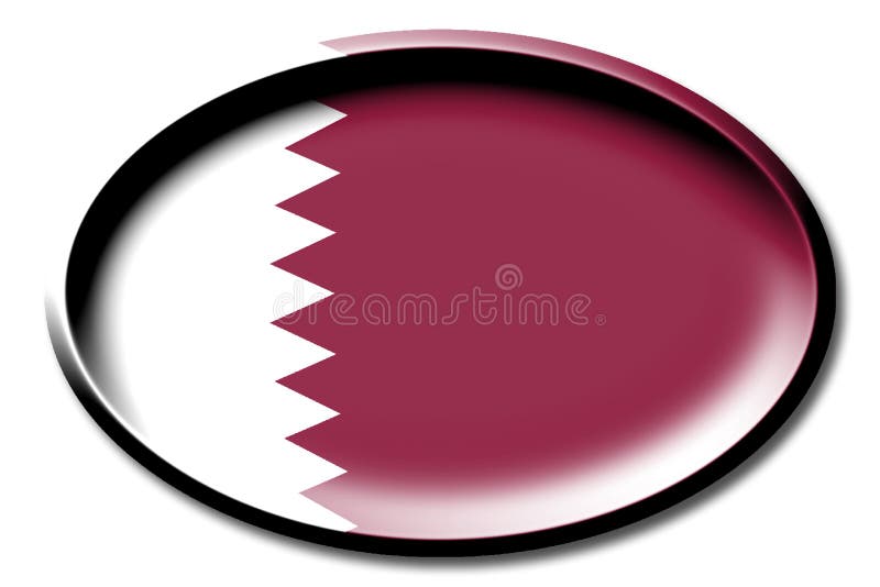 Qatar Round Flag Icon. Round World Flags Vector Illustration Icons Set ...