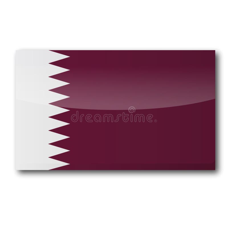 Flag of Qatar stock vector. Illustration of material - 153556839