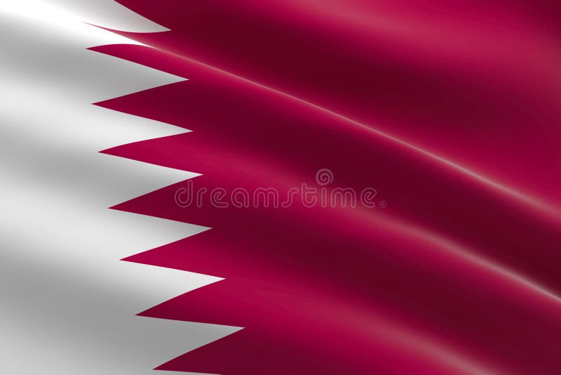 Flag of Qatar stock illustration. Illustration of country - 214400498