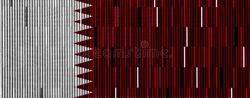 Flag of Qatar on a Textured Background. Concept Collage Stock ...