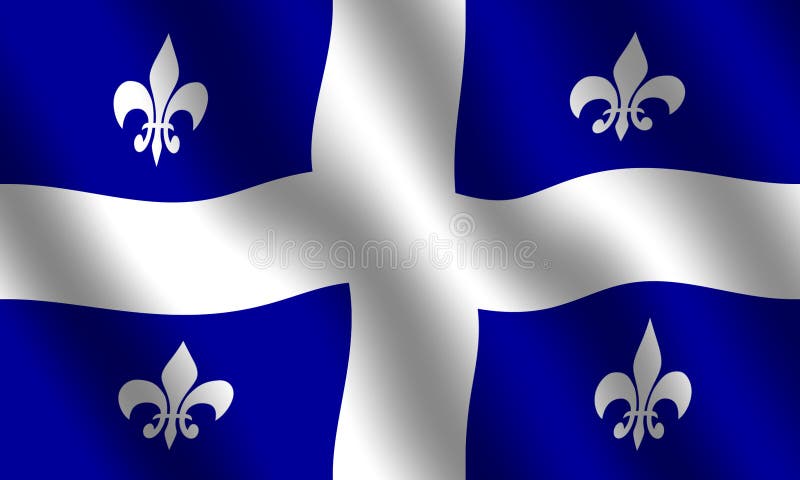 Flag of Quebec stock illustration. Illustration of banner - 51993
