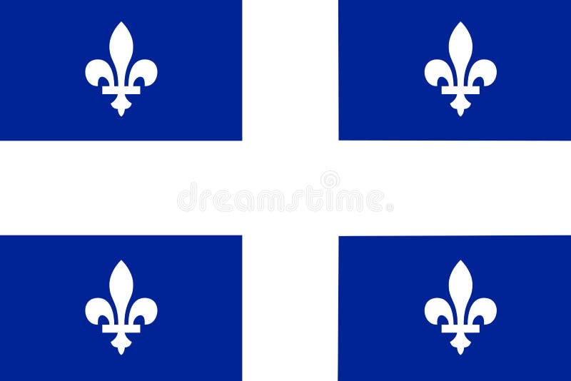 Quebec Flag, Illustration, Vector Stock Illustration - Illustration of ...