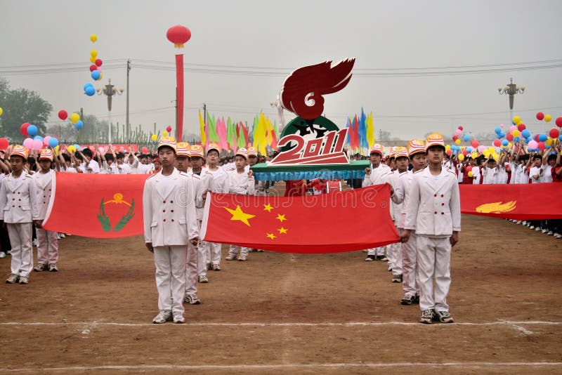 Flag-raising ceremony editorial photography. Image of panel - 19407837
