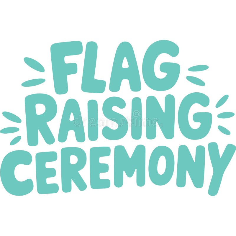 Flag Raising Ceremony Graphic Design Stock Vector - Illustration of ...