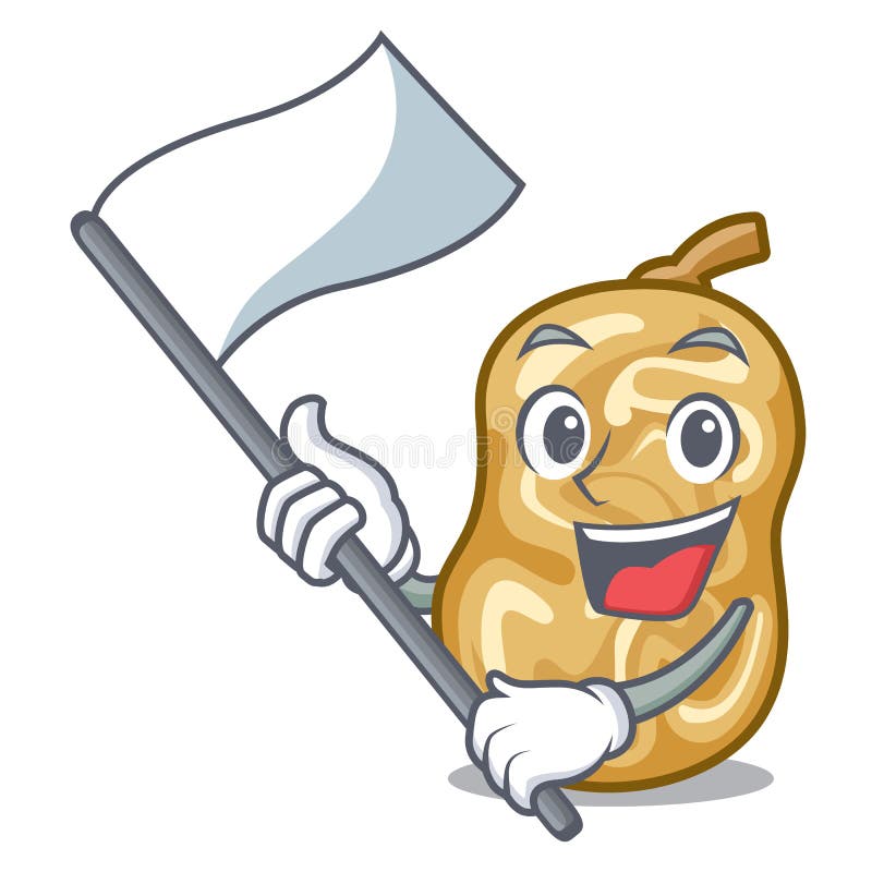 With Flag Raisins Above the Wooden Cartoon Table Stock Vector ...