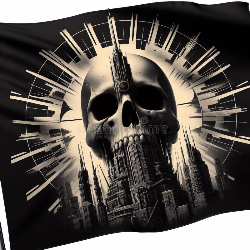 A Flag Representing a Dystopian Future, with Dark and Stock ...