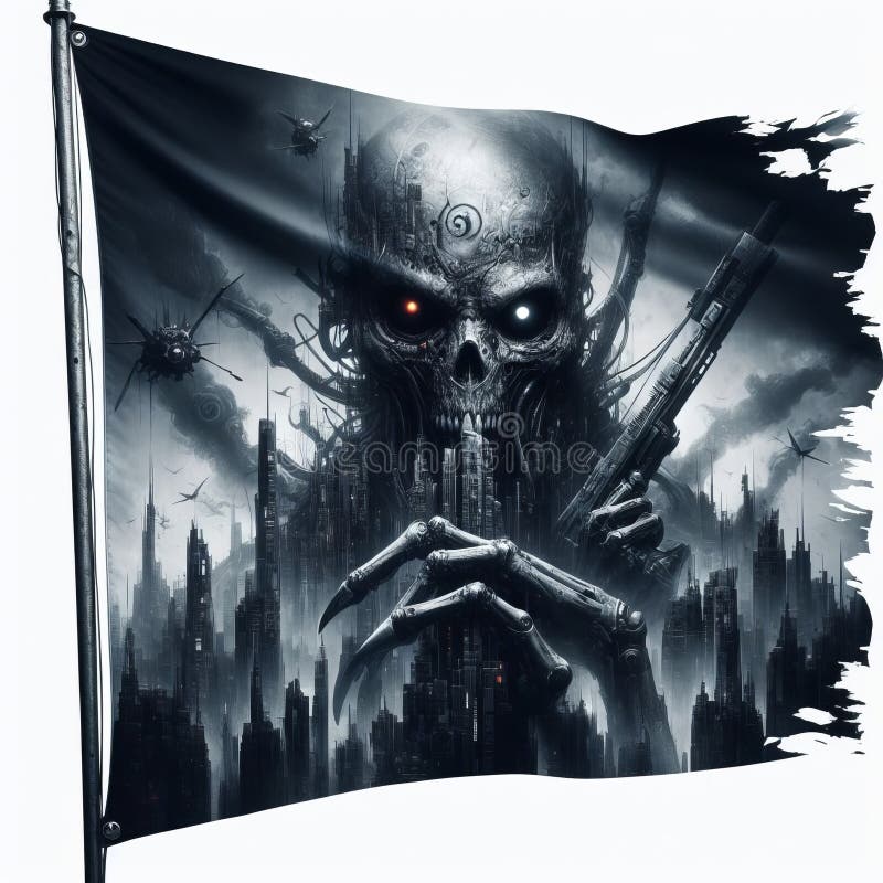 A Flag Representing a Dystopian Future, with Dark and Stock ...