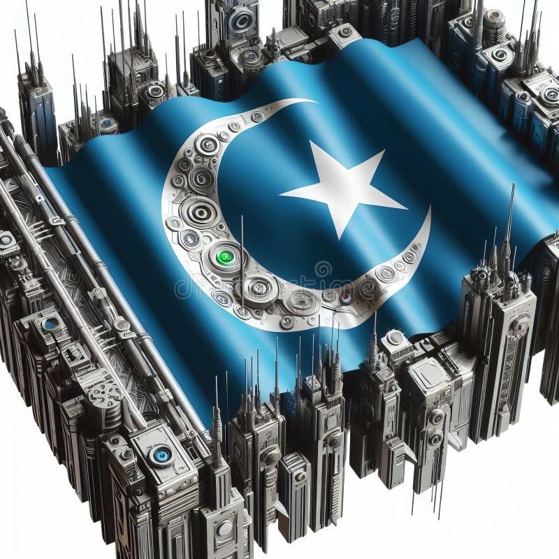 A Flag Representing a Futuristic Society or Civilizati Stock Image ...