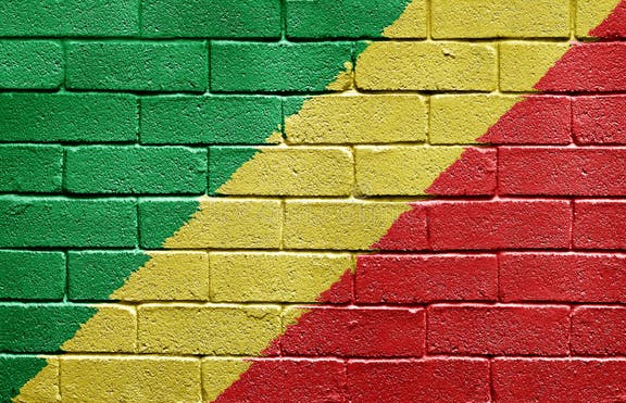 Flag of Republic of the Congo on Brick Wall Stock Photo - Image of ...
