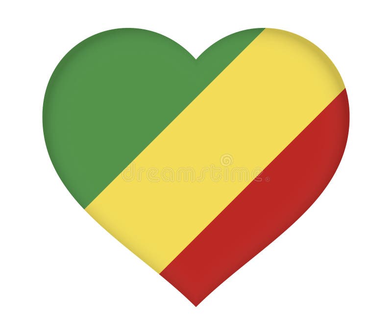 Flag of the Republic of the Congo Heart Stock Illustration ...
