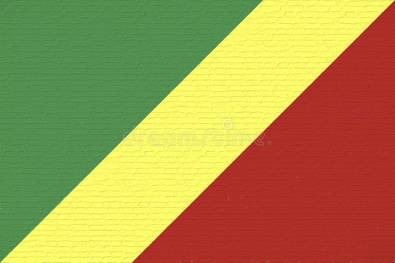 Flag of the Republic of the Congo Wall. Stock Illustration ...