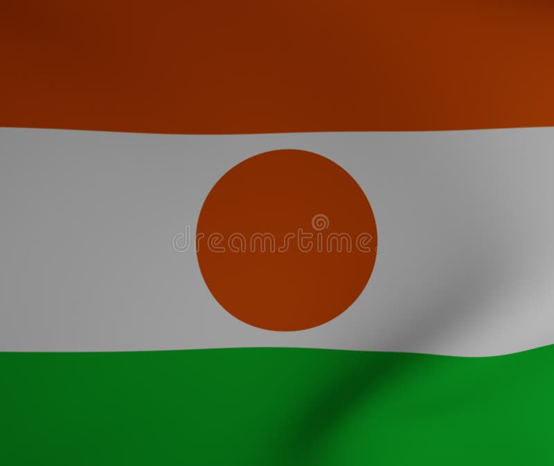 Flag of Republic of the Niger Stock Illustration - Illustration of ...