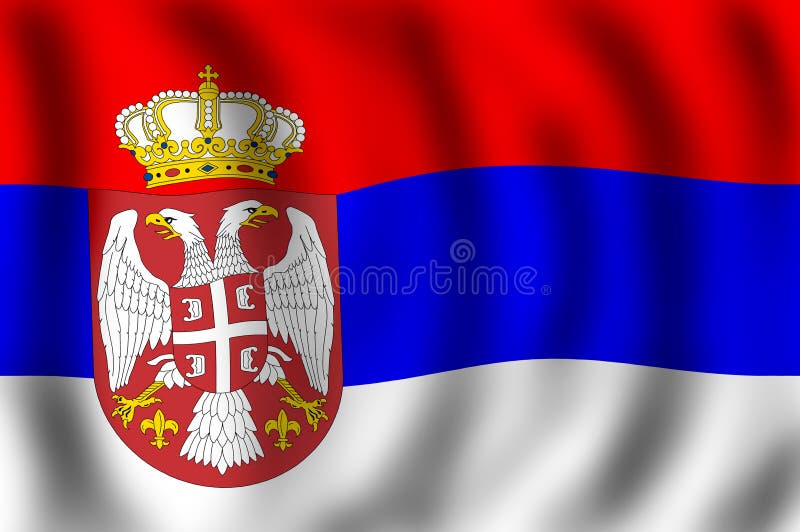 Flag of the Republic of Serbia Stock Illustration - Illustration of ...