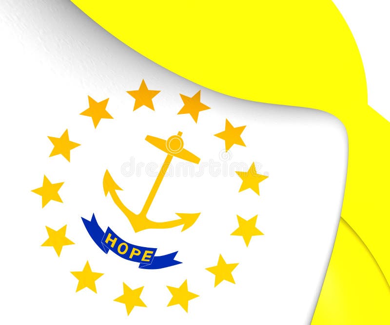 3D Flag of Providence Rhode Island, USA. Stock Illustration ...