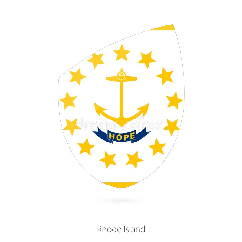 Flag of Rhode Island stock vector. Illustration of design - 136374002