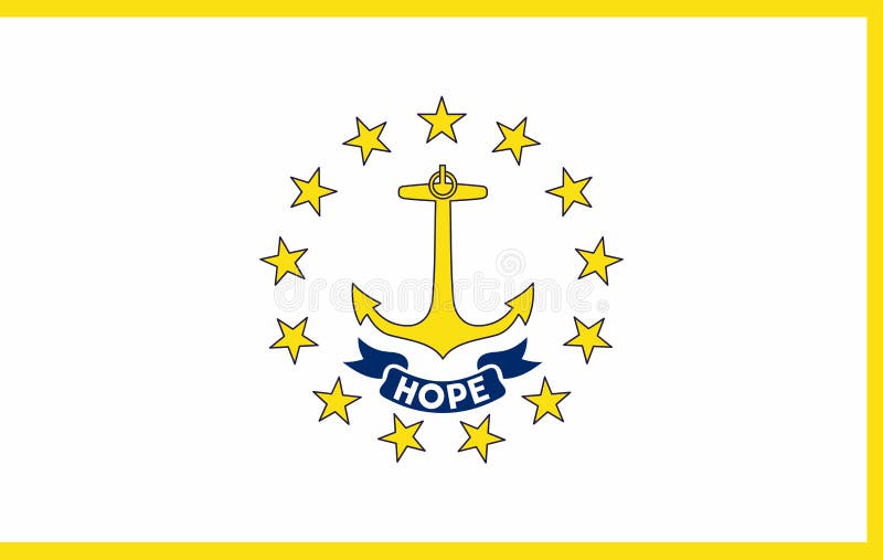 Flag of Rhode Island State of the United States Stock Illustration ...