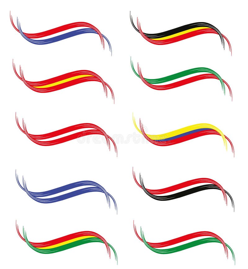 Flag ribbons stock vector. Illustration of belgium, netherlands - 33469886