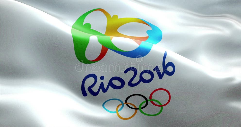 Flag with Rio 2016 Olympic Games Editorial Image - Image of competition ...