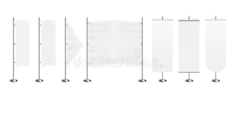 Flag. Roll-up Banner Display. Mock Up Vector Stock Vector ...