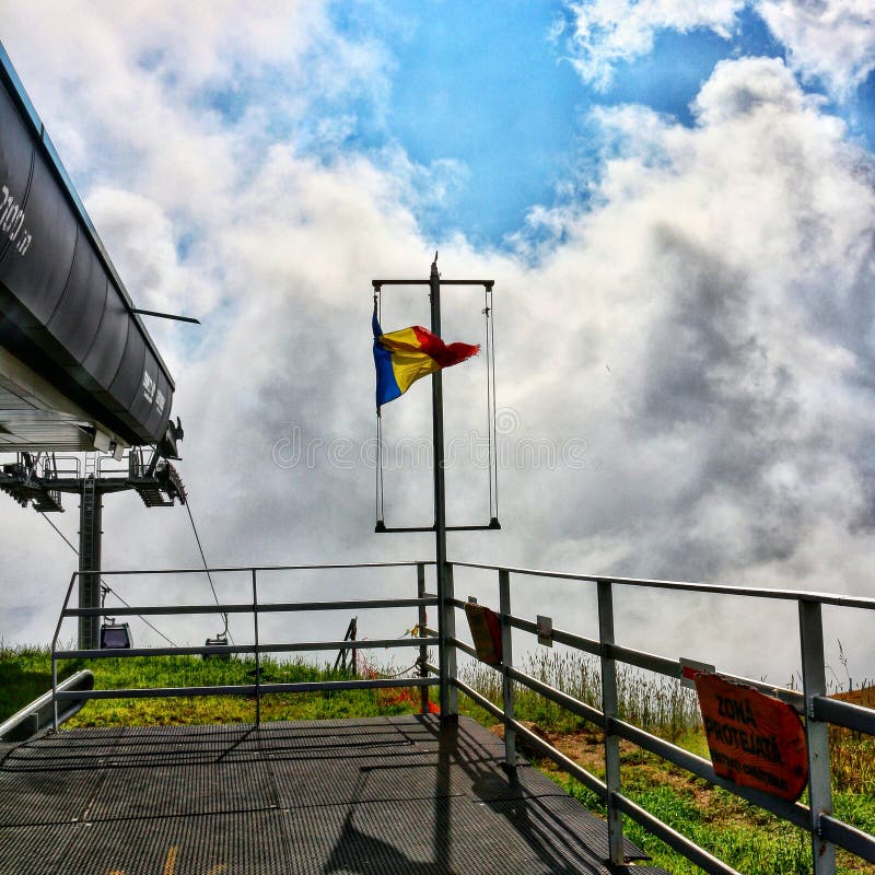 At height stock photo. Image of romania, clouds, blue - 135727034