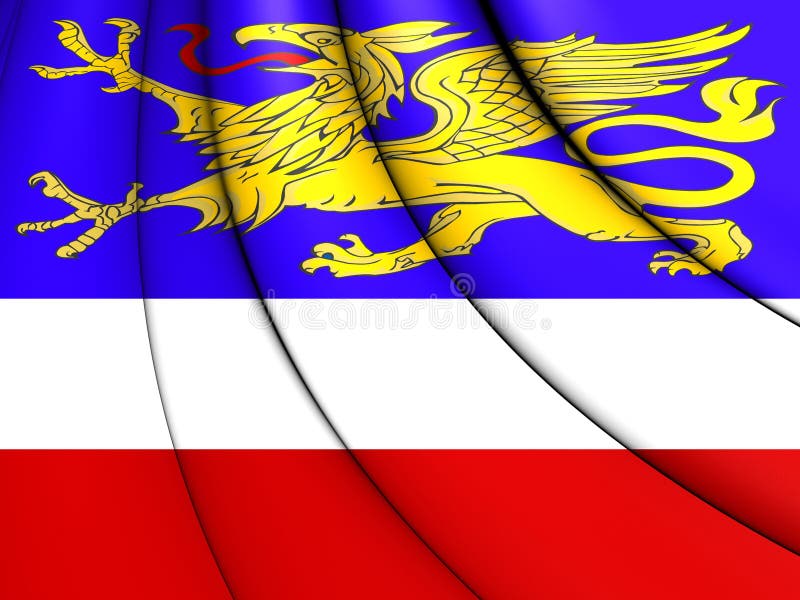 Flag of Rostock, Germany. stock illustration. Illustration of coats ...
