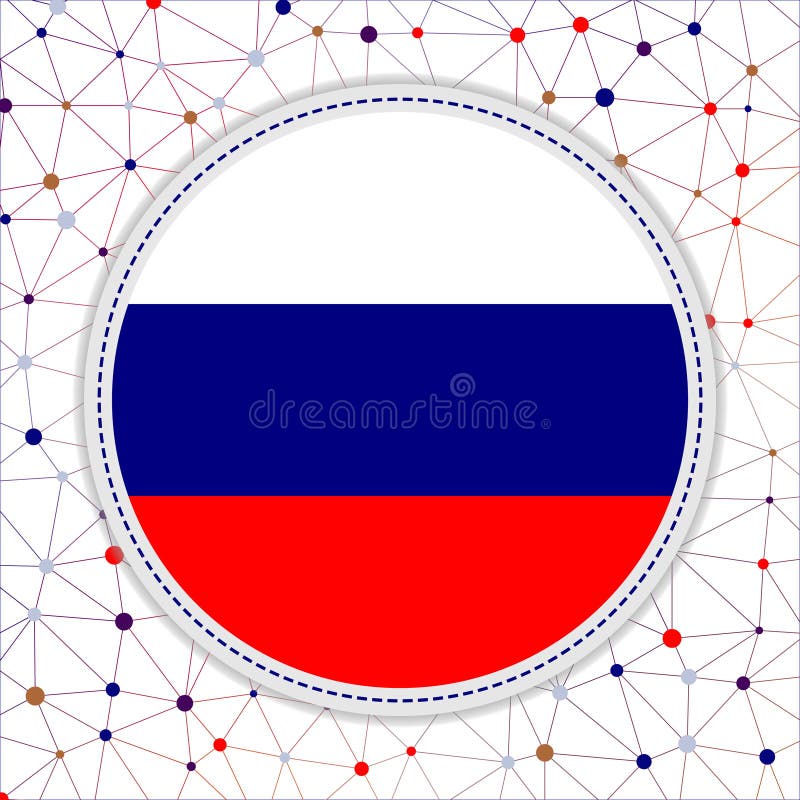 Flag of Russia with Network Background. Stock Vector - Illustration of ...