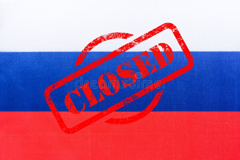 The Flag of Russia with the Seal is Closed Stock Image - Image of ...