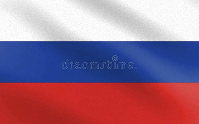 Flag of Russian with Paper Texture and Light Stock Illustration ...