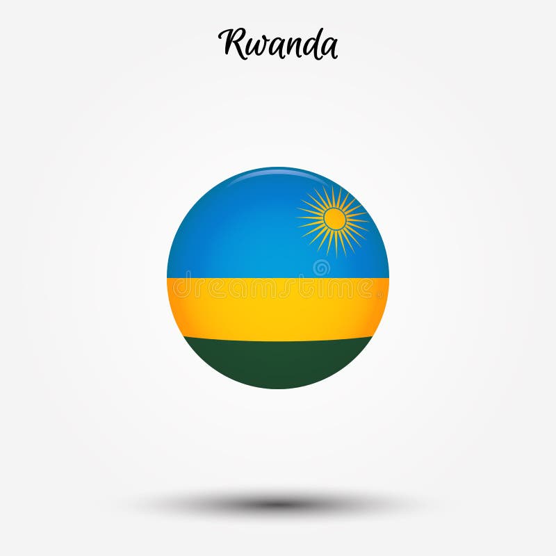Flag of Rwanda icon stock illustration. Illustration of landmark ...