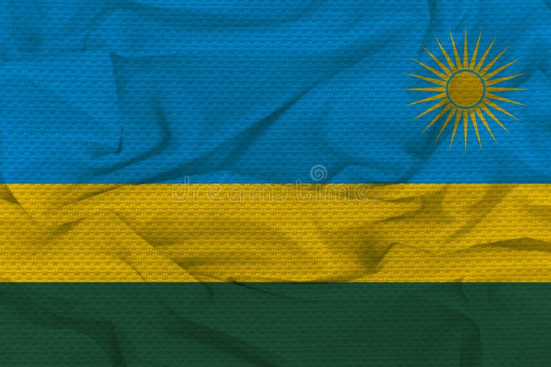 Flag of Rwanda, Rwanda Flag, National Symbol of Rwanda Country. Fabric ...