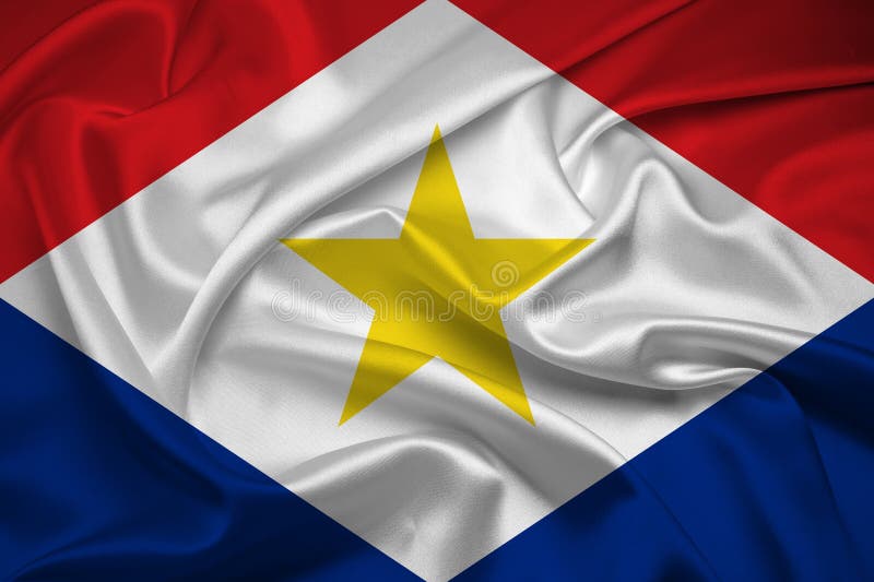 Flag of Saba, Saba Flag, National Flag of Saba. Fabric Flag of Saba ...