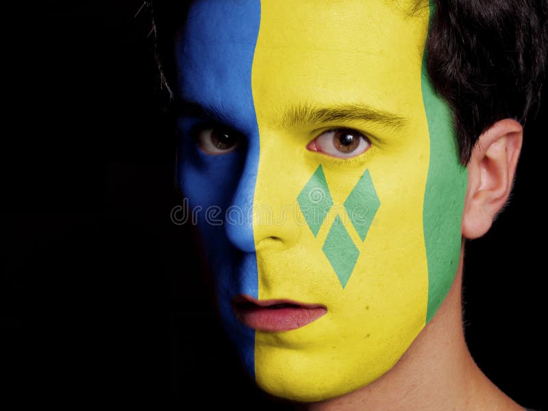 Flag of Saint Vincent and the Grenadines Stock Image - Image of looking ...