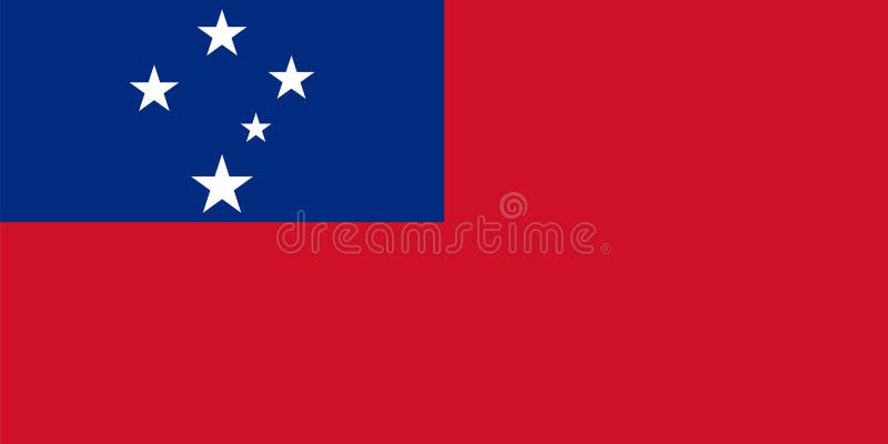 Flag of Samoa, Samoa Flag, National Flag of Samoa Stock Illustration ...
