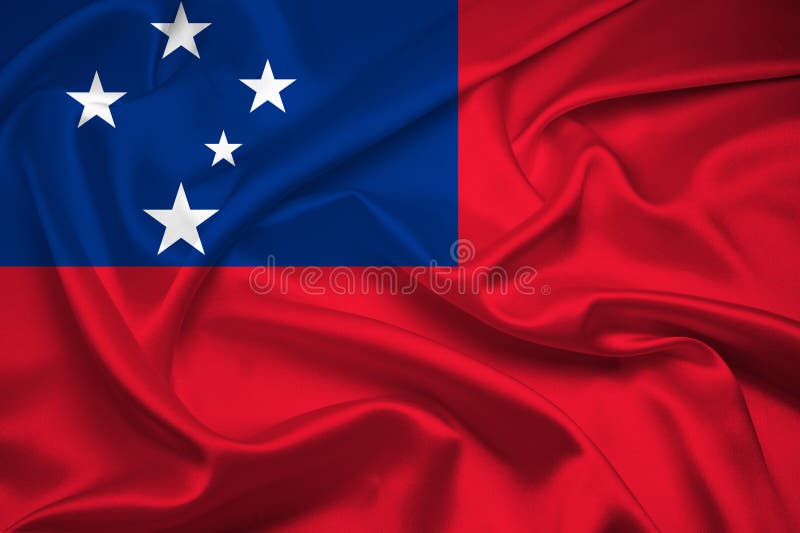Flag of Samoa, Samoa Flag, National Flag of Samoa. Fabric Flag of Samoa ...